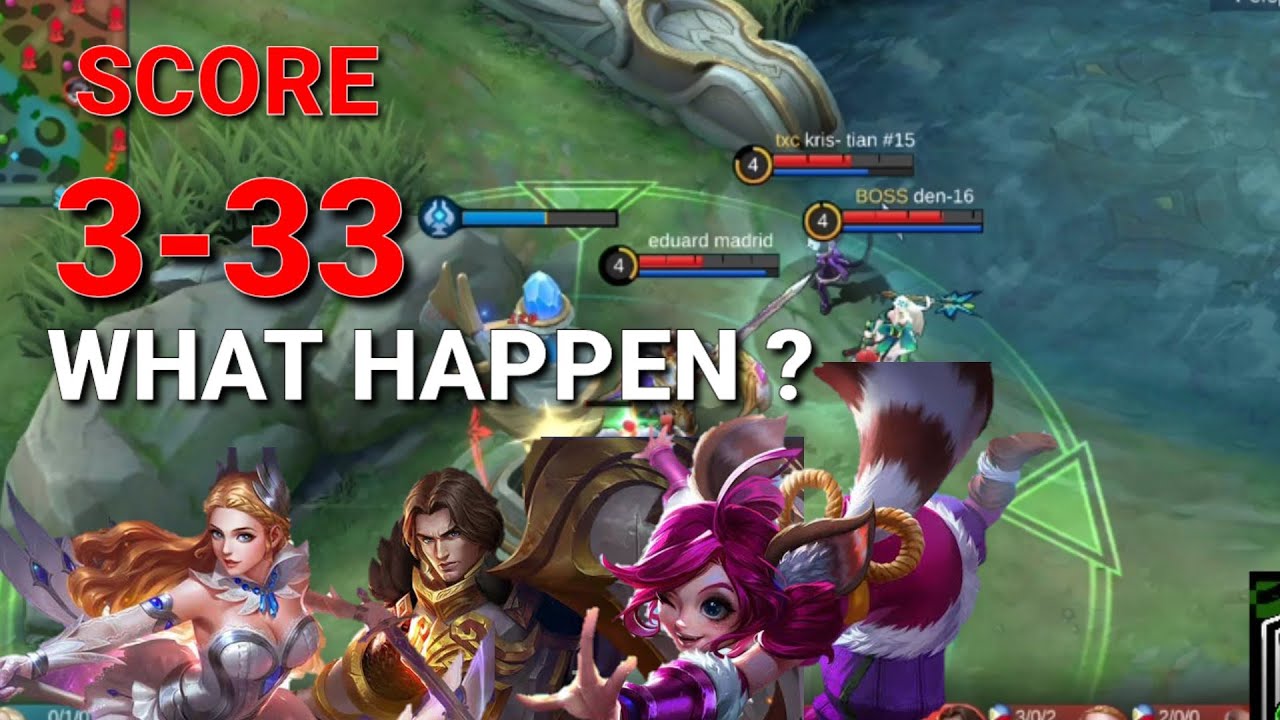SCORE 33-3 WHAT HAPPEN : MOBILE LEGENDS BANG BANG - YouTube