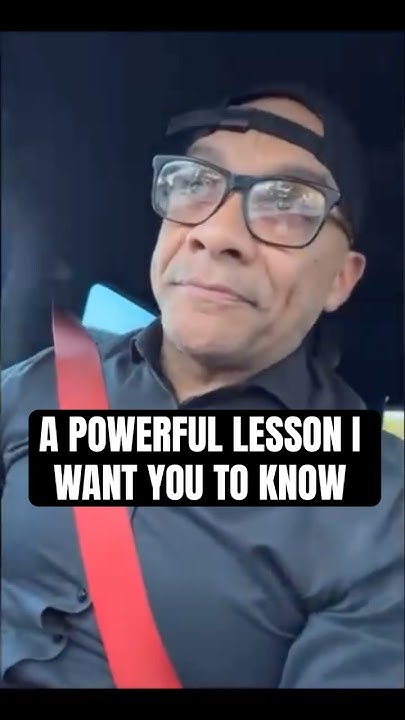 The Most Powerful Lesson You’ll Ever Learn - YouTube