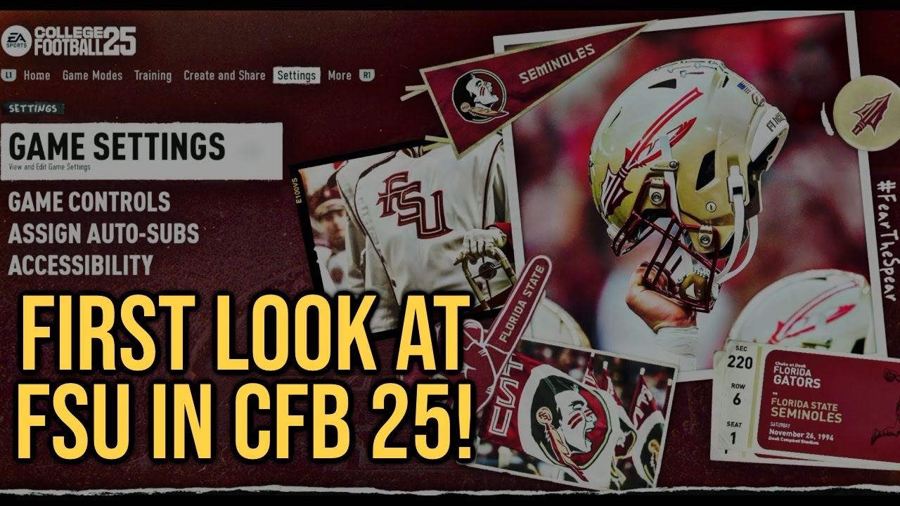 First Look at Florida State in EA Sports College Football 25 | FSU ...