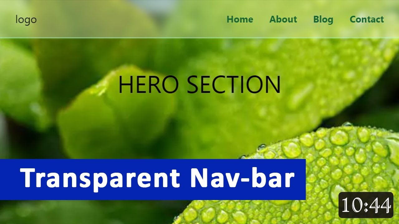 Glass navigation bar - part 1 - YouTube