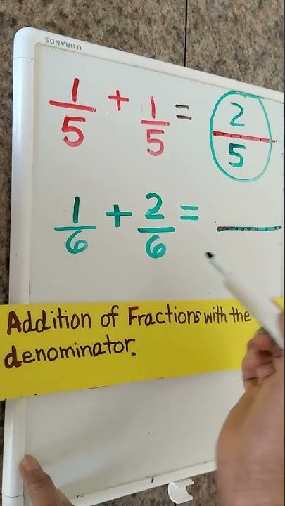 Montessori Minute - Adding Fractions with same denominator #shorts # ...