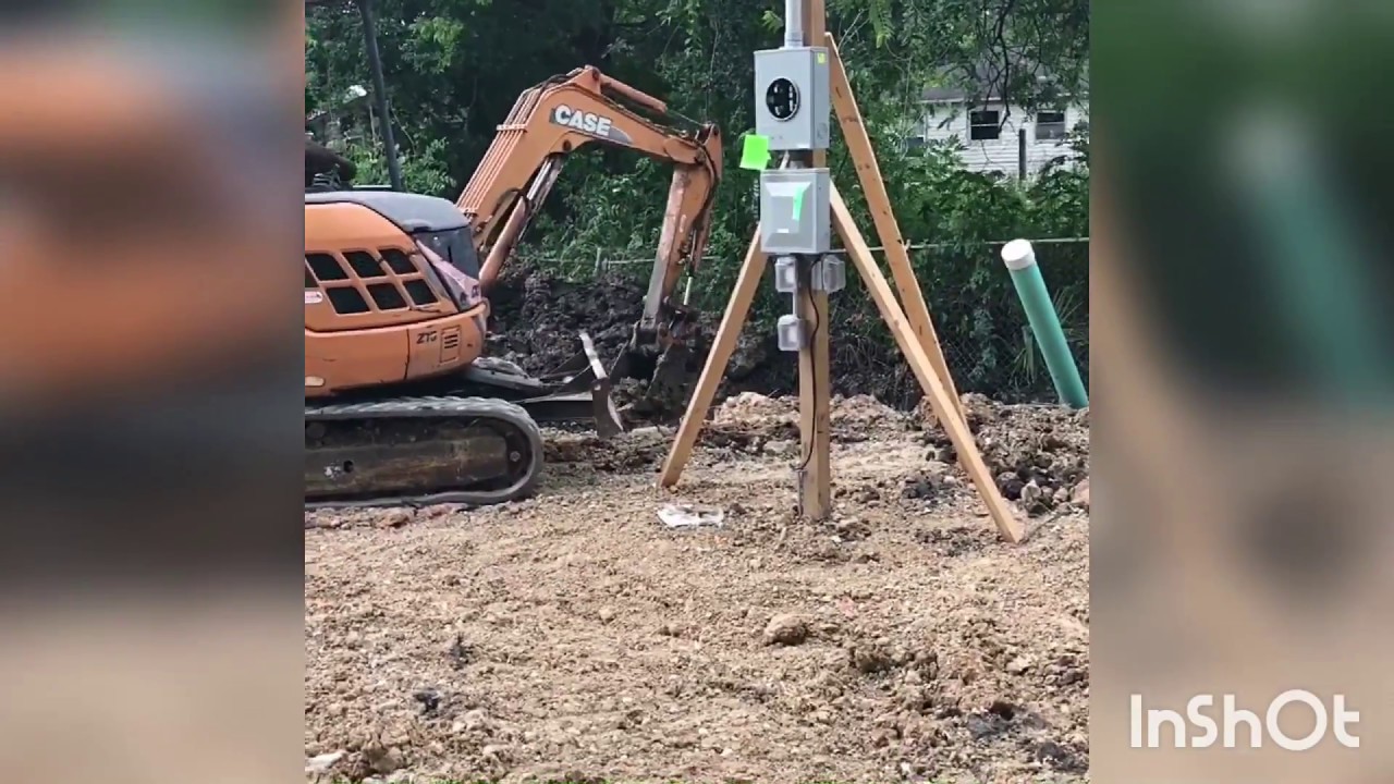 Foundation beams dig out and slab pour - YouTube