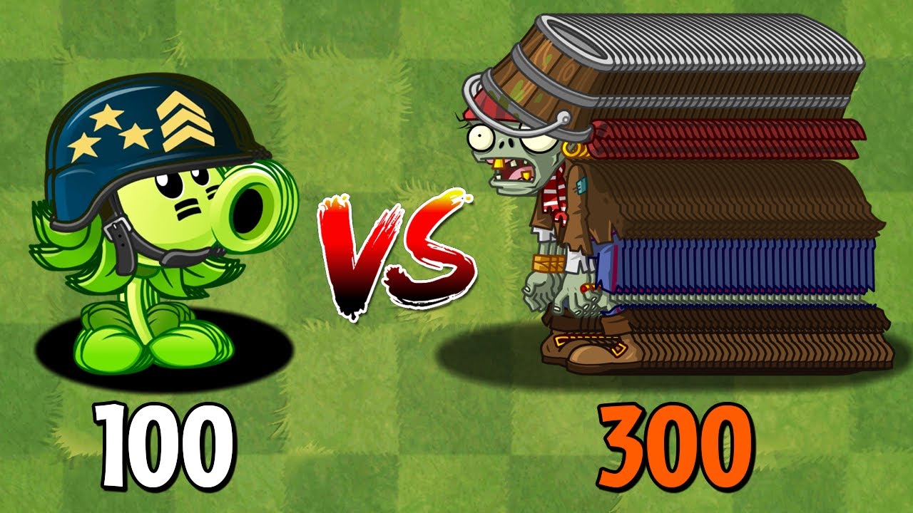PVZ 2 Challenge - 100 Plants Max Level Vs 300 Buckethead Pirate Zombies ...