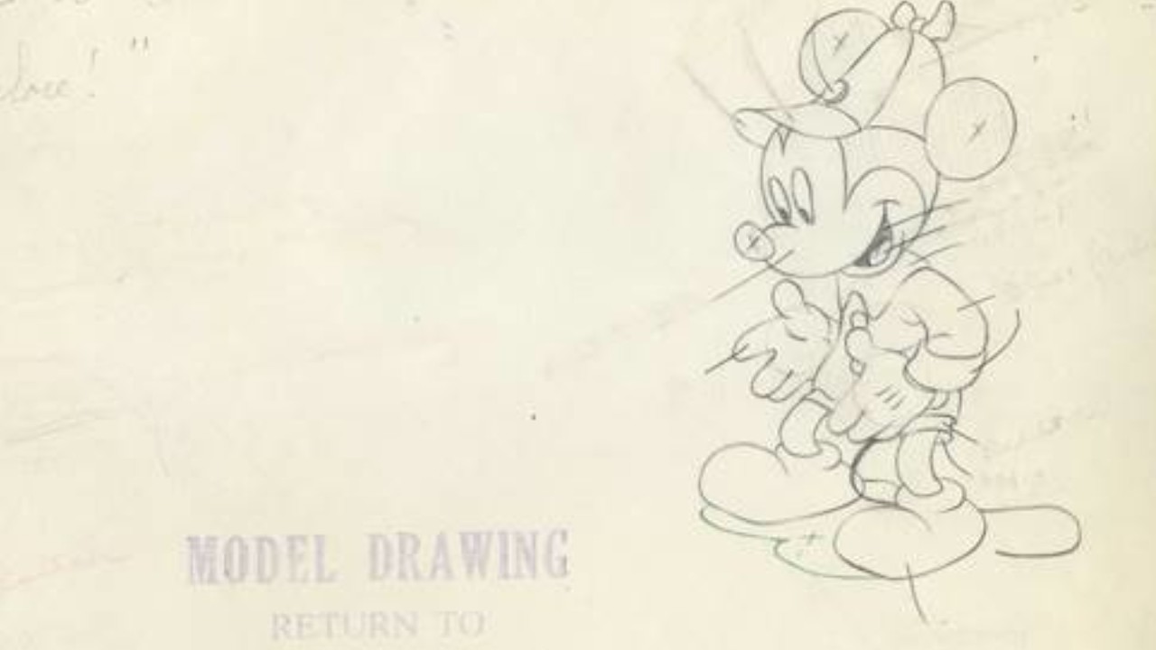 Mickey Mouse Disney animation art MODEL drawing from The Pointer (1939 ...