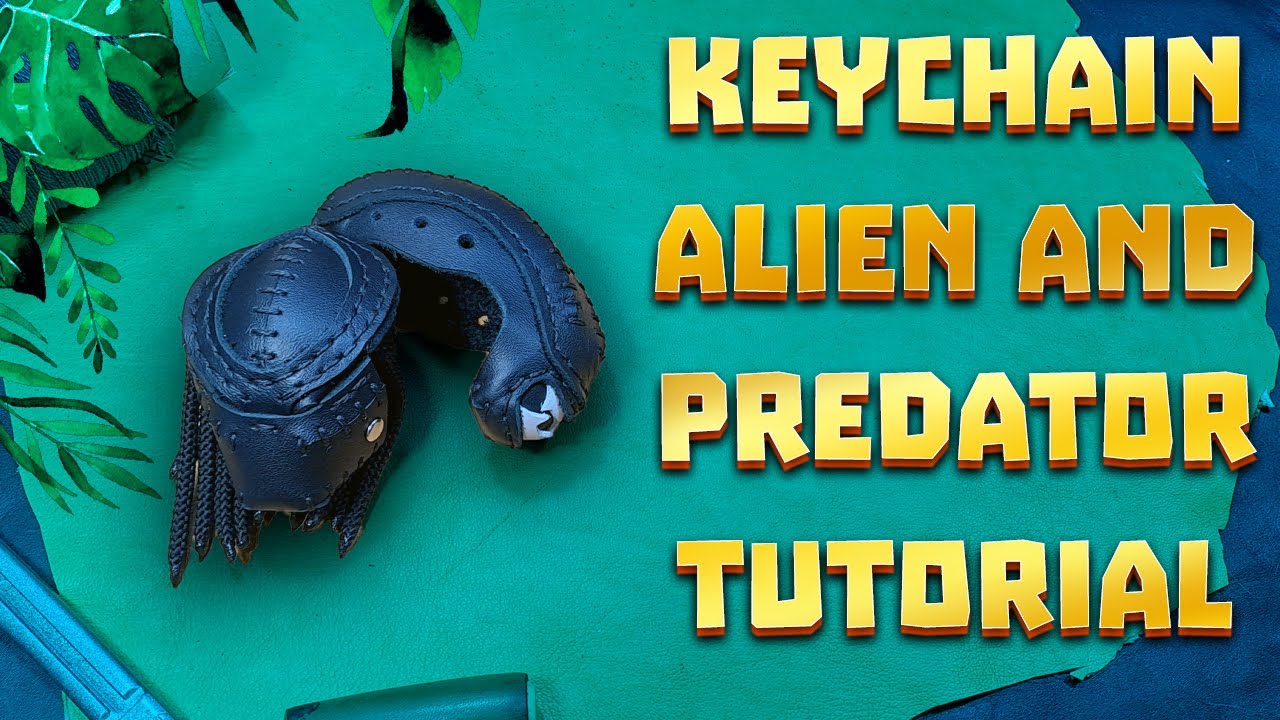 Making Leather Keychain Alien and Predator Tutorial - YouTube