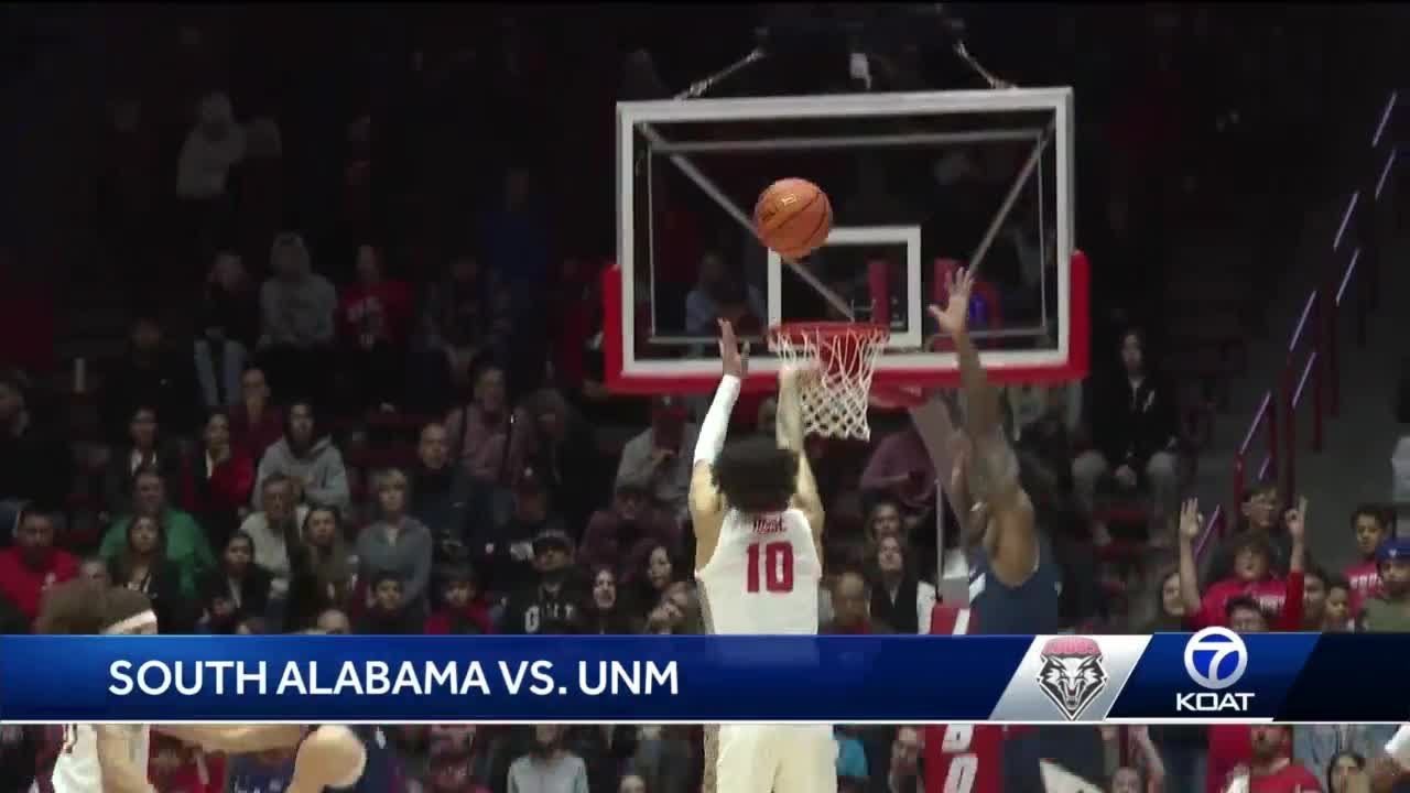UNM men's basketball wins over South Alabama at The Pit - YouTube