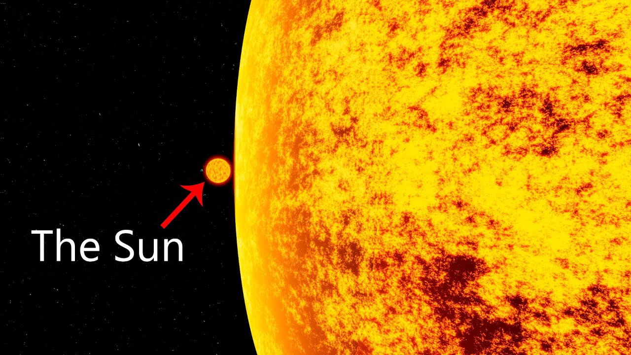 Сomparison of the sun and the largest star - YouTube