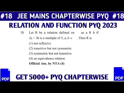 Jee Mains PYQ Chapterwise || jee mains maths pyq || jee main previous ...