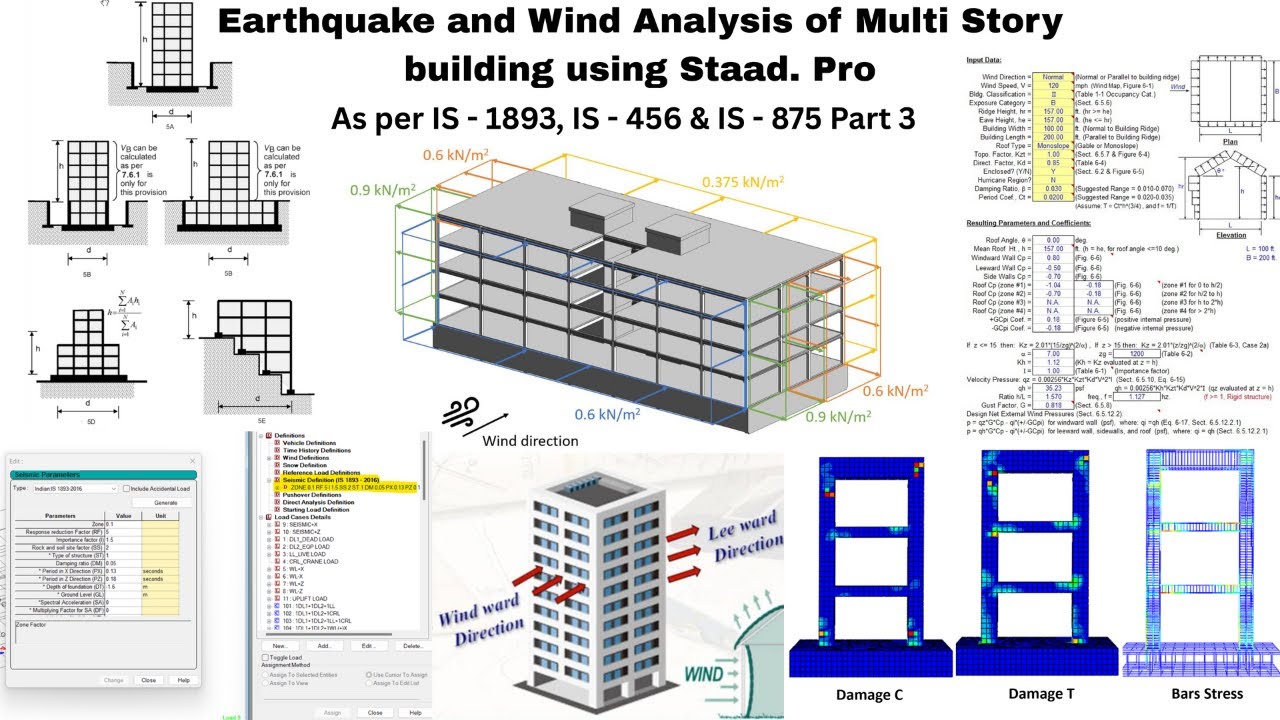 SMRF Structure Design and Analysis in STAAD.Pro - YouTube