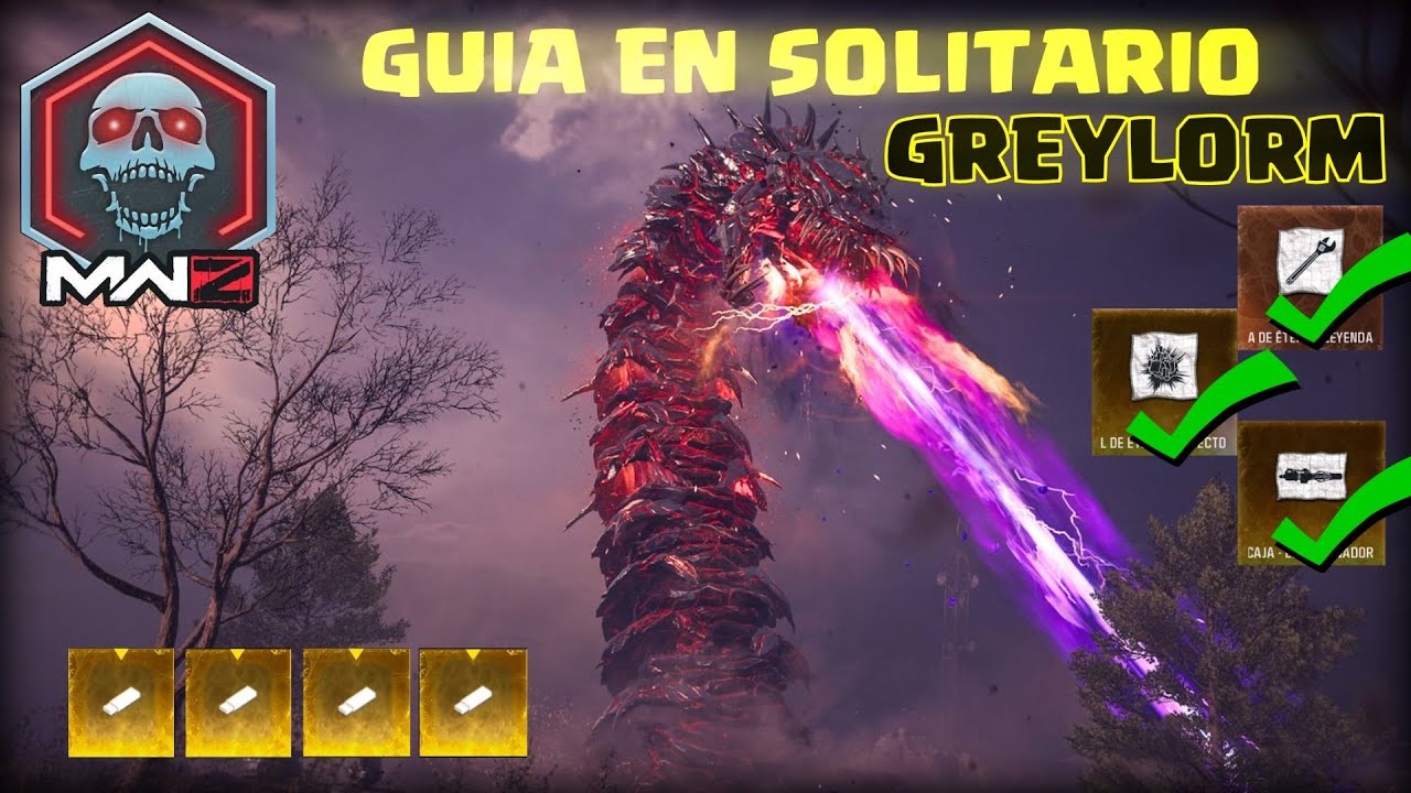 GUIA EN SOLITARIO ️ DERROTAR AL BOSS GREYLORM (GUSANO ROJO) 🔥 MODERN ...