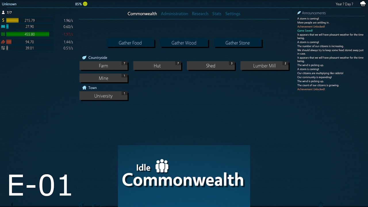 Idle Commonwealth, E-01, Getting Started - YouTube