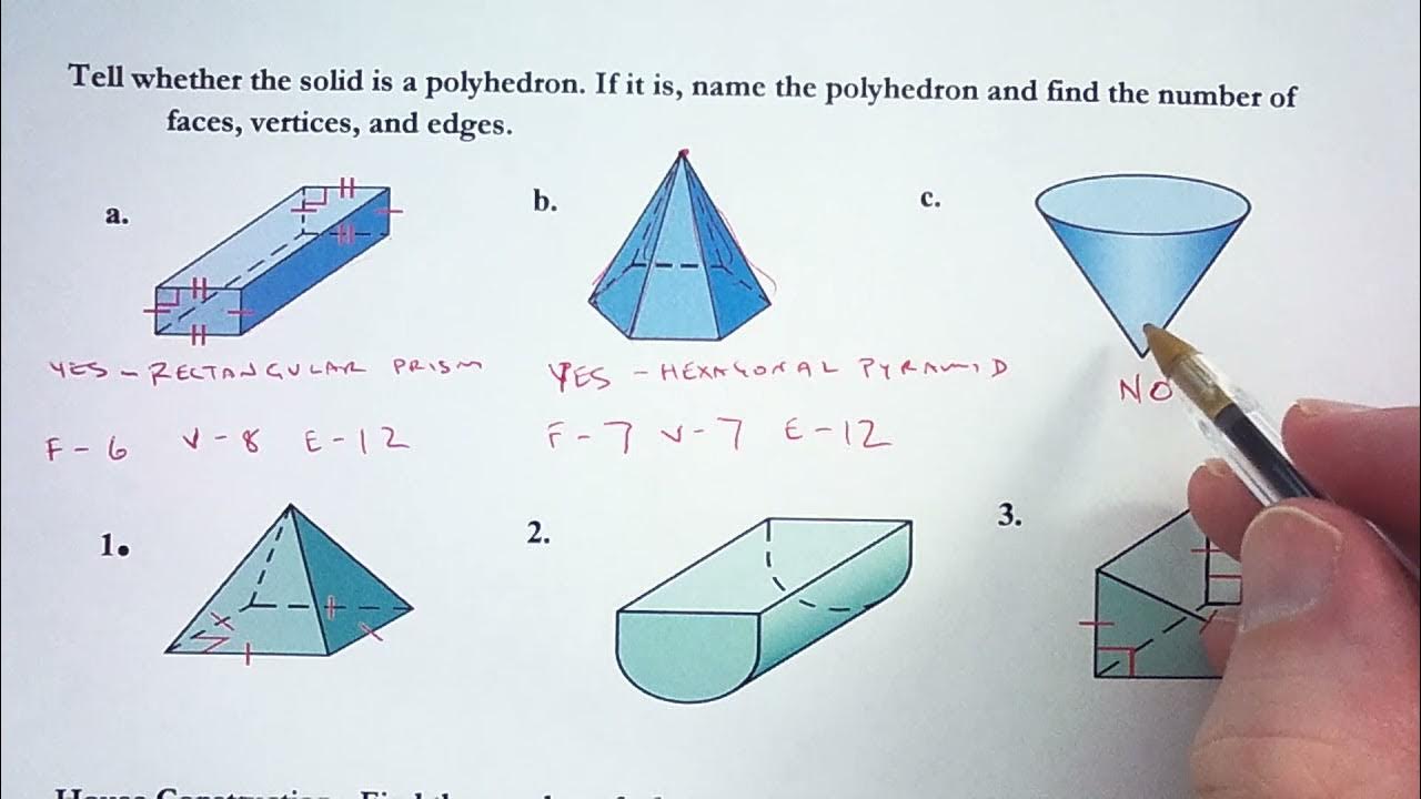 Intro to Polyhedron, Faces, Vertices, Edges, Cross Section (Geometry 12.1) - YouTube
