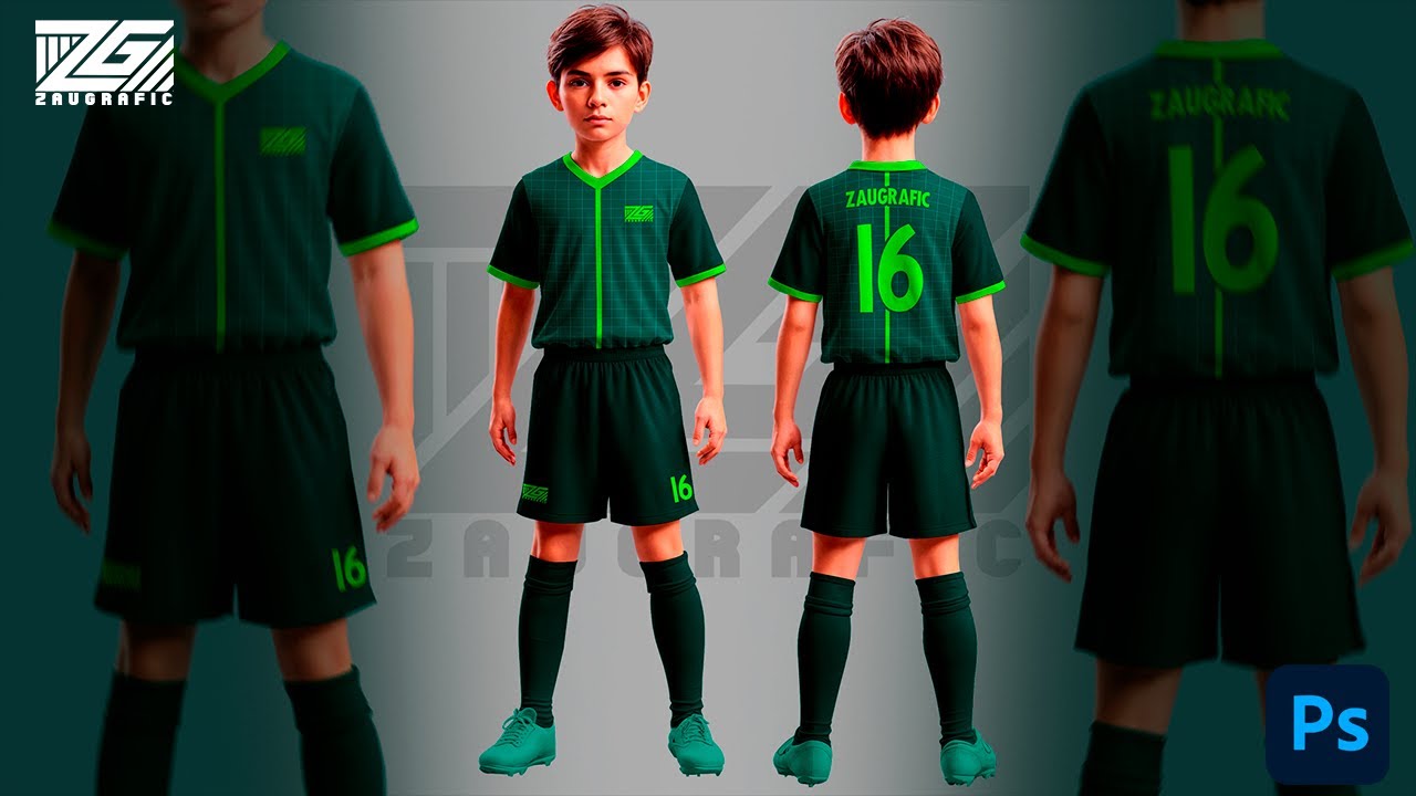 Boy's Soccer set Mockup PSD Free Download - YouTube