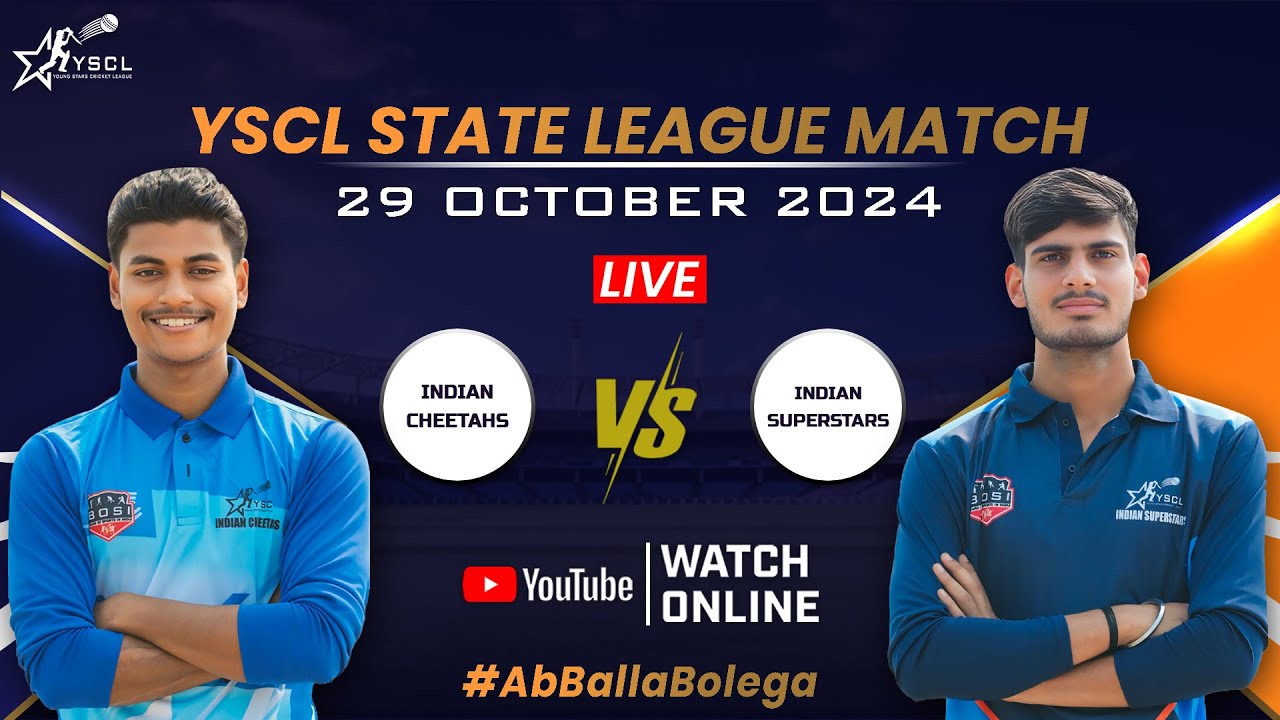 YSCL 2024 Live: Under 19 | Indian cheetahs vs Indian Superstars -Don't ...