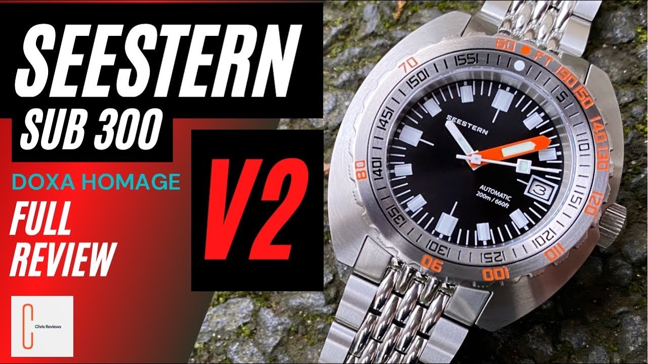 V2 Seestern SUB 300 Doxa Homage watch Full Review. What’s new and how ...