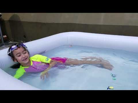 Sasa in the pool