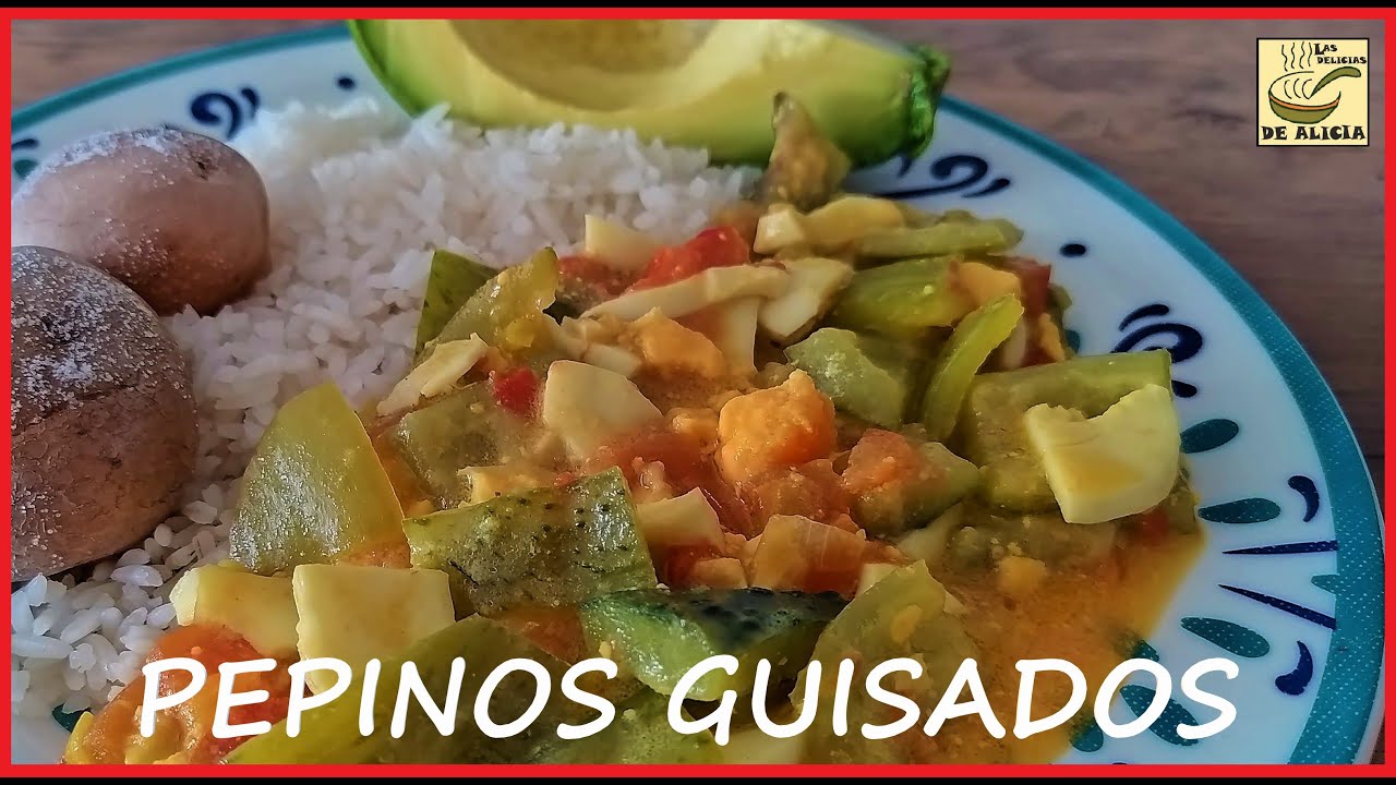 PEPINOS GUISADOS CON HUEVO | RECETAS COLOMBIANAS - YouTube