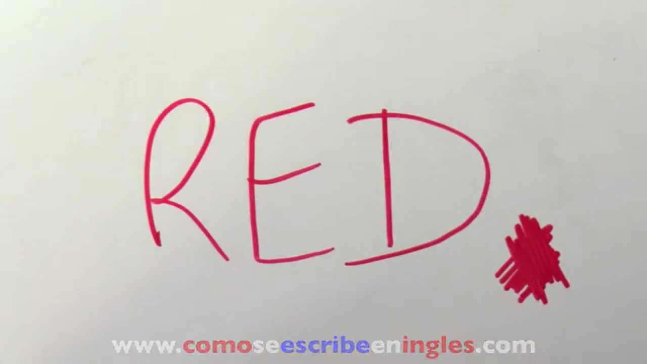 Cómo se escribe en inglés ROJO - YouTube