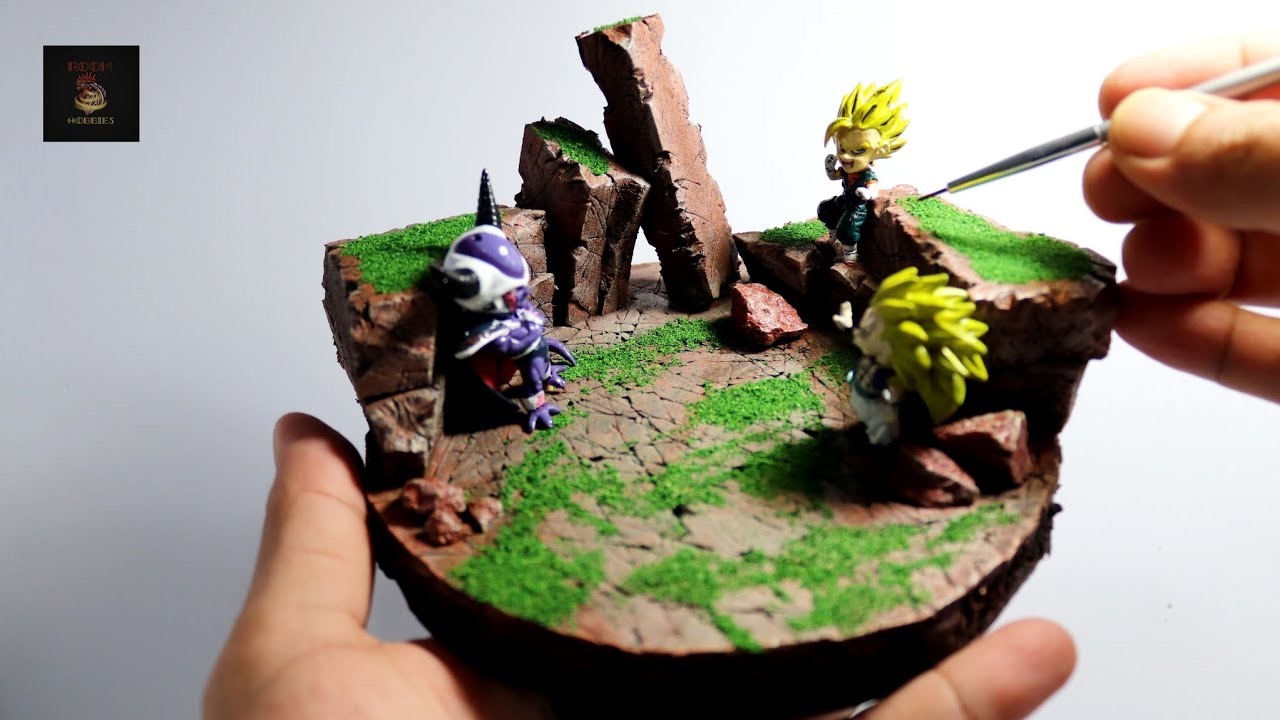 Diorama dragon ball z |how to make rock diorama | membuat diorama batu ...