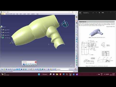 CATIA V5 Generative Shape Design GSD Tutorial 4_Hair Dryer Cover - YouTube