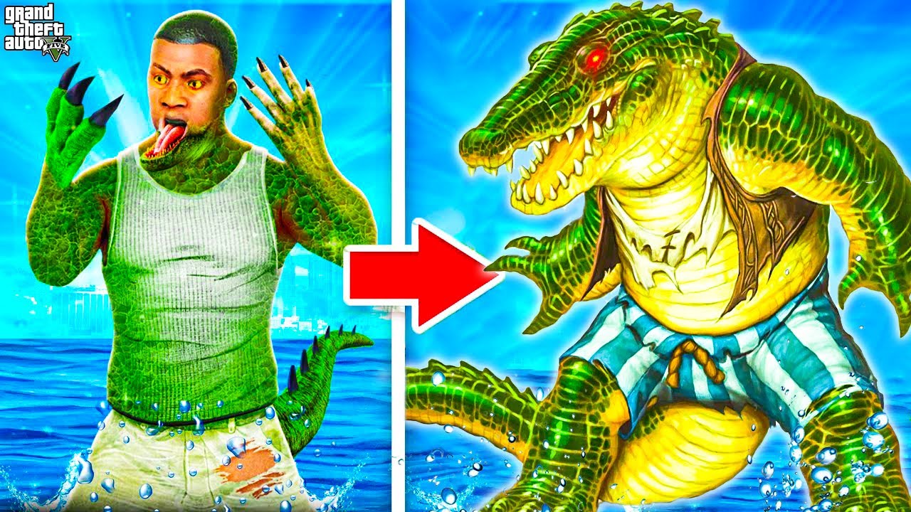 GTA 5: UPGRADING Human to CROCODILE In GTA V ! ( GTA 5 mods ) - YouTube