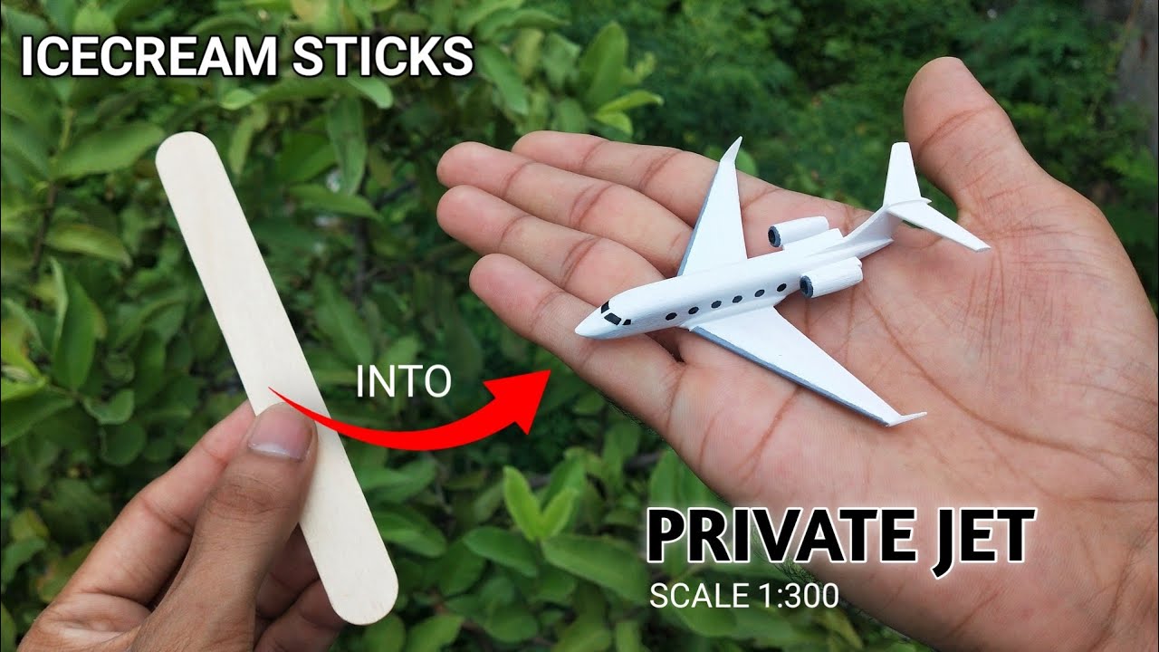 Making a Miniature Airplane from Popsicle Sticks