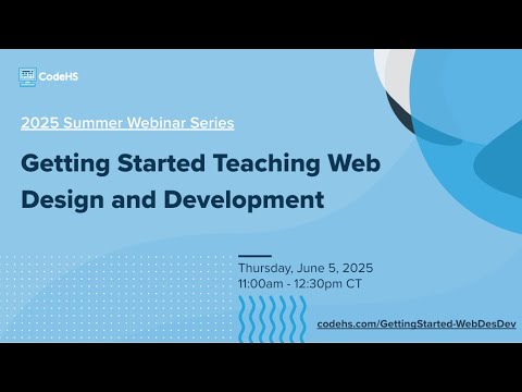Getting Started Teaching Web Design and Development - YouTube