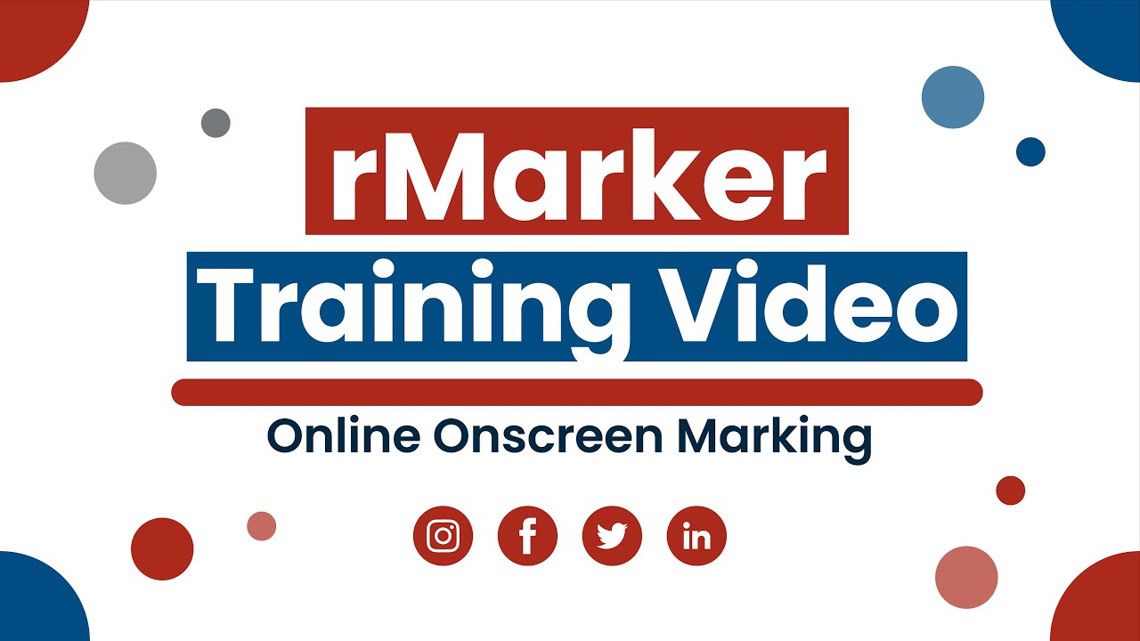 rMarker Training Video - an online onscreen e-marking solution - YouTube