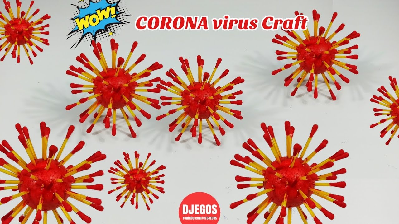 CORONA VIRUS CRAFT IDEAS | CORONA FLOWER - YouTube