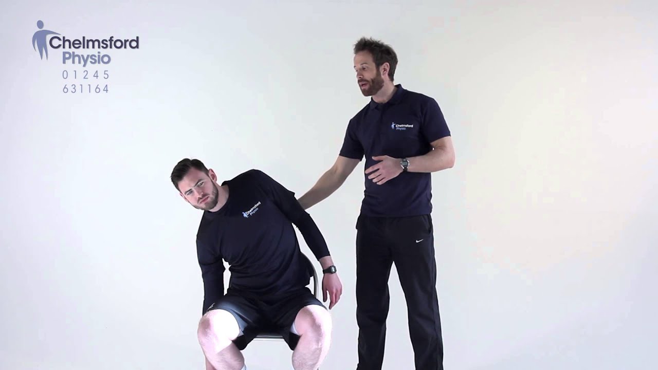 Chelmsford Physio | Thoracic Side Flexion in sitting - YouTube