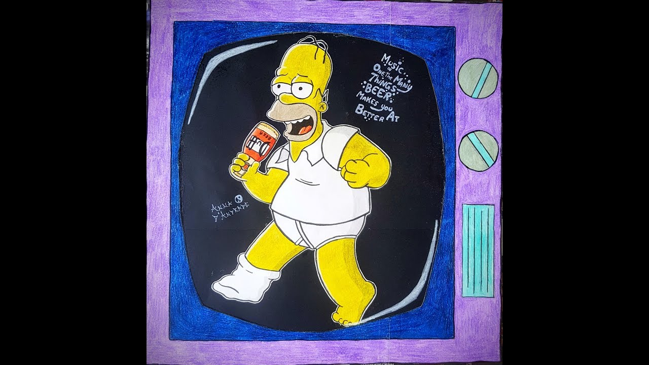 Draw - Homer Simpson - YouTube