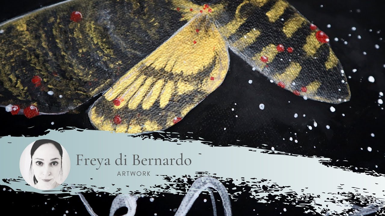 Happy Halloween! Acrylmalerei auf Hexagon - Leinwand, Artwork Freya di ...