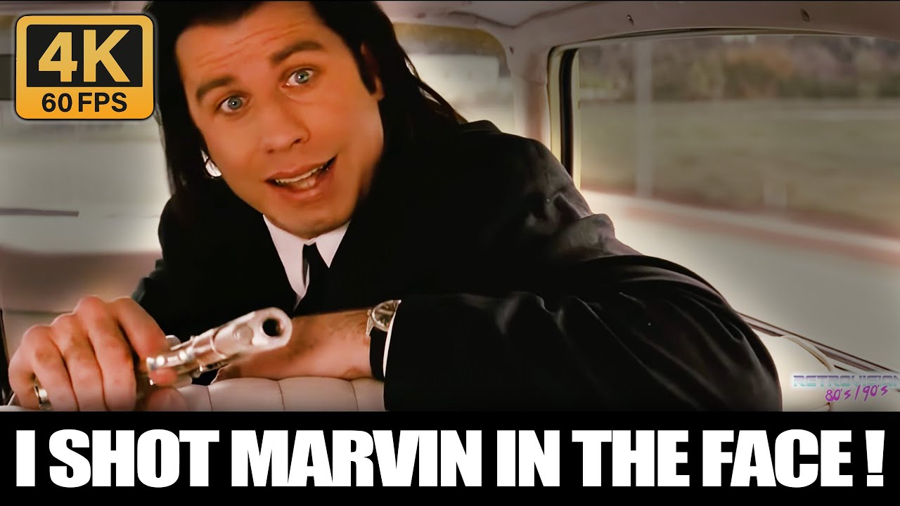 4K Remaster of Iconic Pulp Fiction Car Scene "I shot Marvin in the face ...
