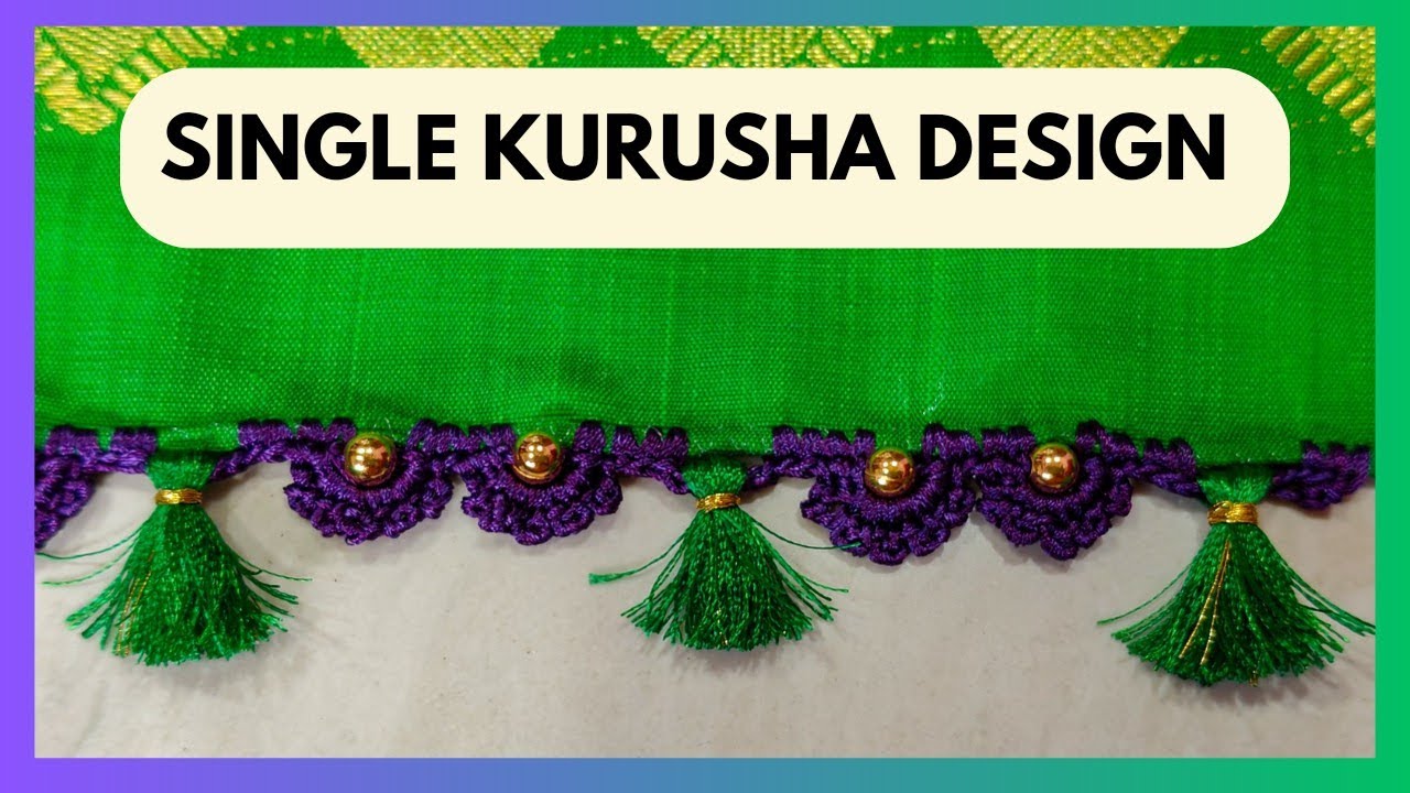 SINGLE STEP KURUSHA KUCHU DESIGN || kuch work in Hindi ||KUCH WORK ...