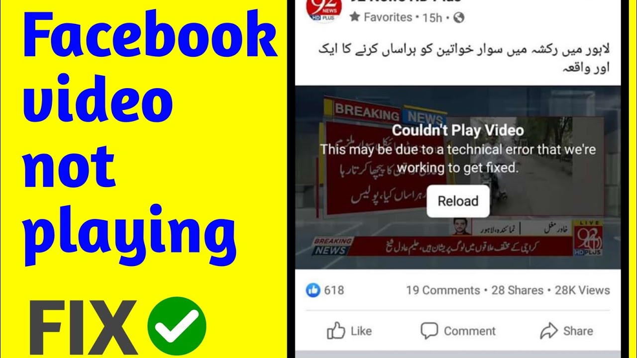 FIX Couldn't play video facebook | facebook video not playing - YouTube