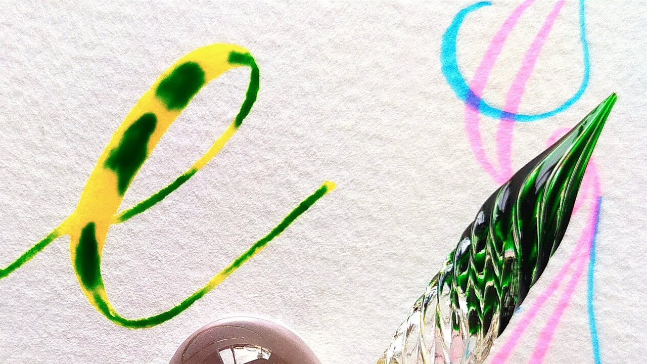 Small Letter "e" Made By Glass Pen @calligraphy65 - YouTube