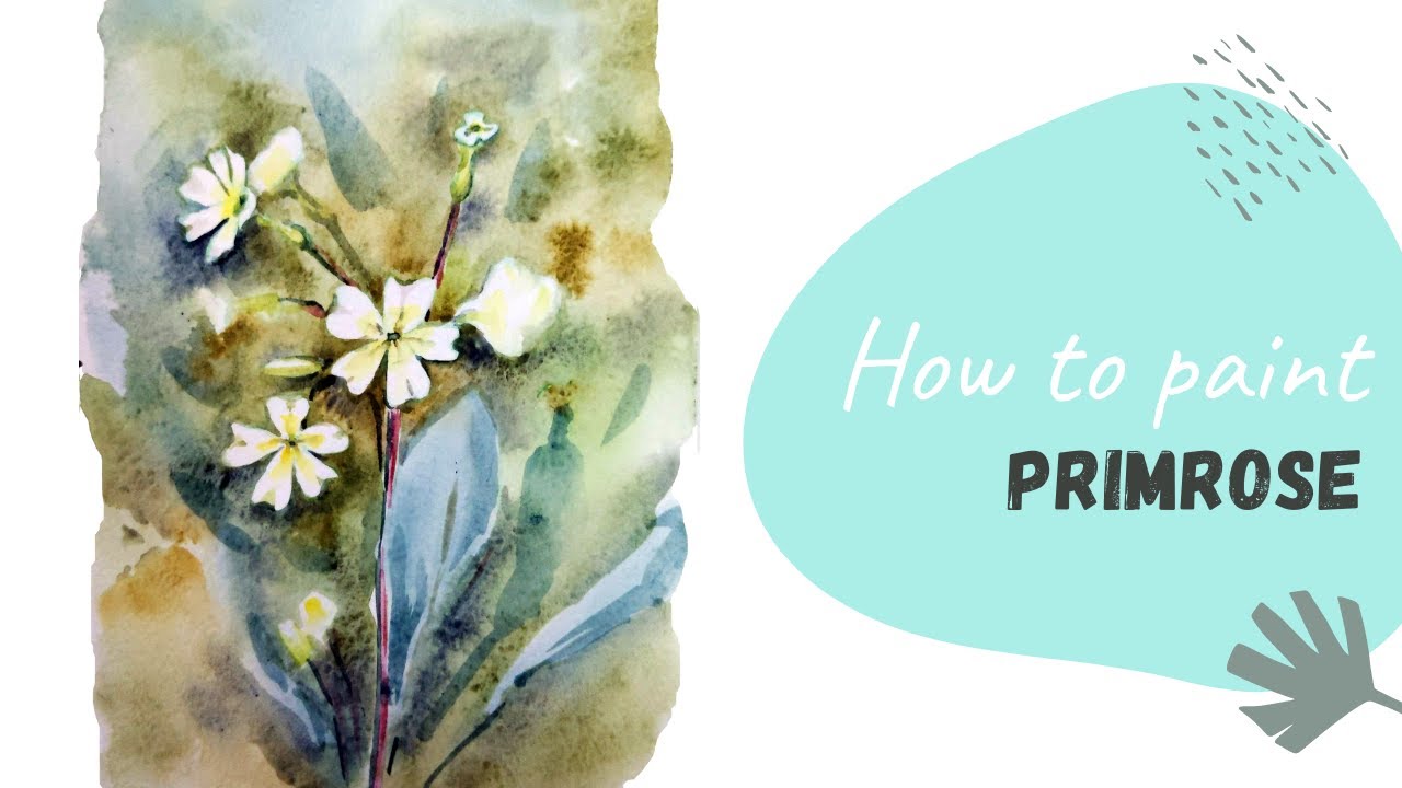 How To Paint Watercolor Primrose | Easy botanical painting |Painting ...