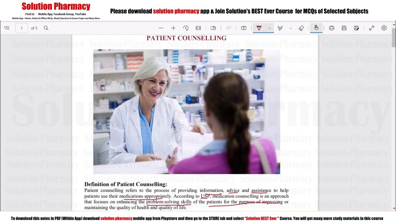 Pharmacy Practice (15) = Patient Counselling | Importance of Patient Counselling | पेशेंट ...