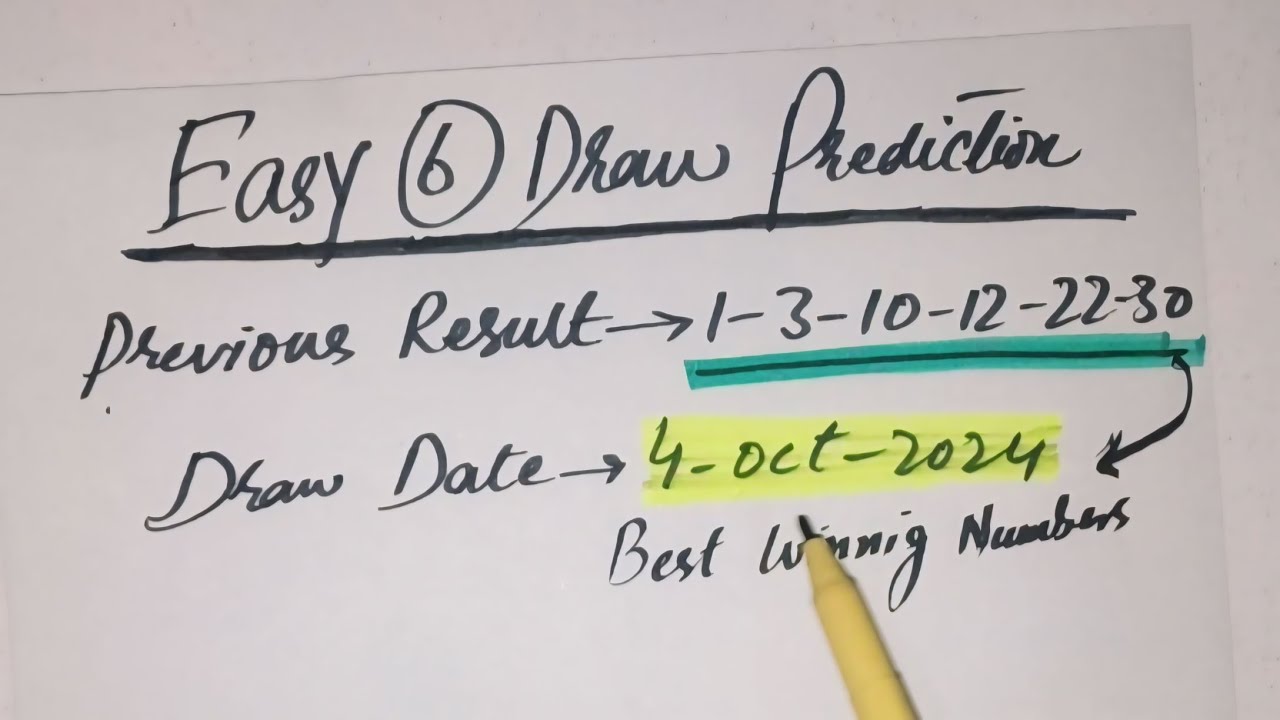 Easy 6 Draw Prediction - 4 October 2024 ! - YouTube