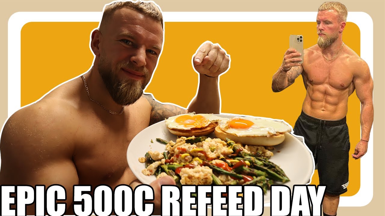 EPIC 500G CARB REFEED DAY DIET | Full Day Of Eating | 8 Weeks Out - YouTube