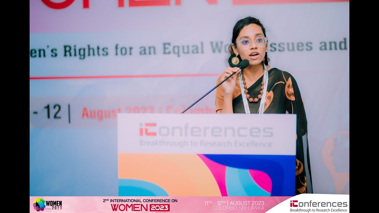 Ms. Zainab Rafeek - A student presenter at Women 2023 Conference, held ...