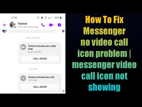 How To Fix Messenger no video call icon problem | messenger video call ...