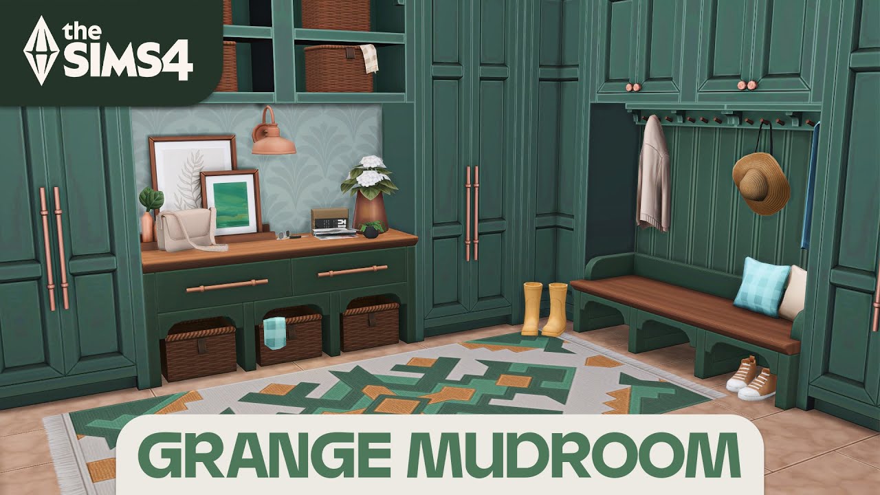 MUDROOM & ENTRYWAY DECOR // The Sims 4 Grange Mudroom Kit Build & Buy ...
