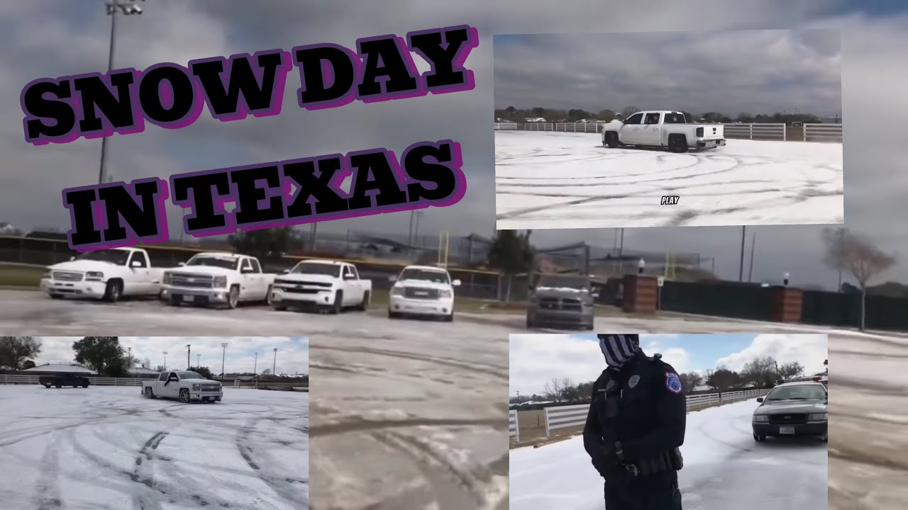 Crazy Snow day in Texas prt.1 - YouTube