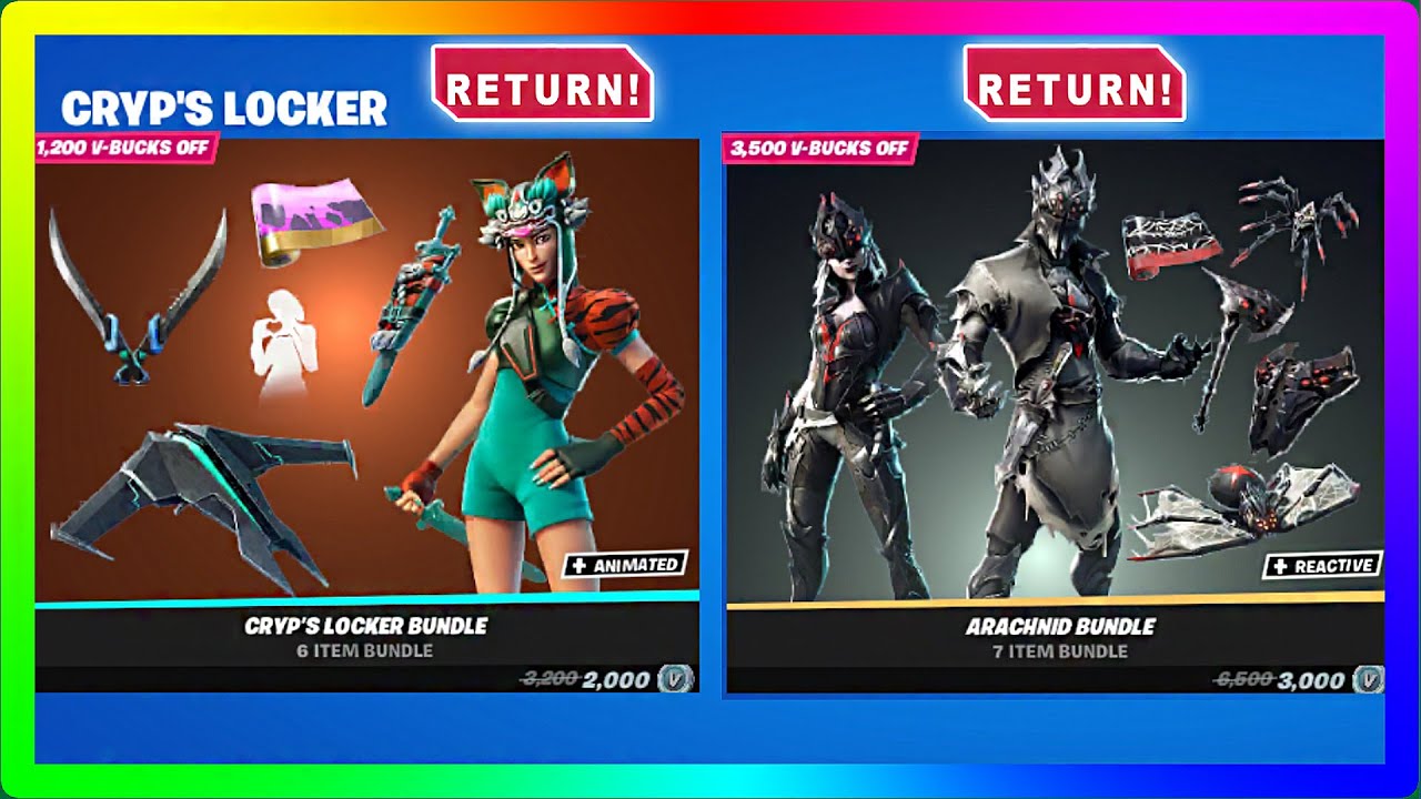 *RETURN* Cryp's Locker Bundle & Arachnid!💘 (Fortnite Shop) February 23 ...