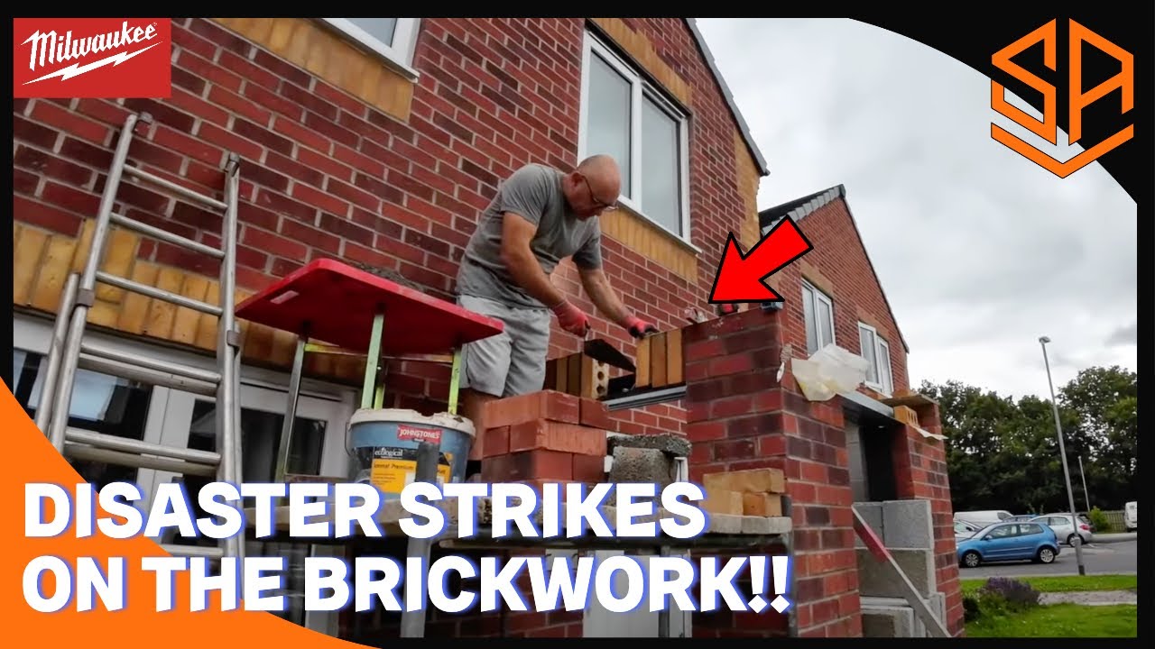 WHAT A COCK UP... TAKE IT DOWN...PORCH BRICKWORK COMPLETE 1!! - YouTube
