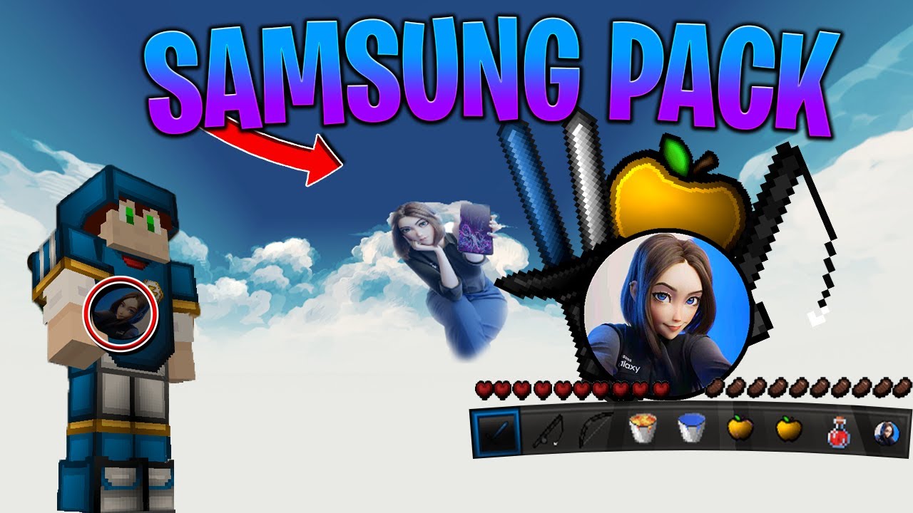 😍😨💙SAMSUNG SAM [64x] TEXTURA PVP PARA MINECRAFT BEDROCK 1.17 OFFICIAL ...