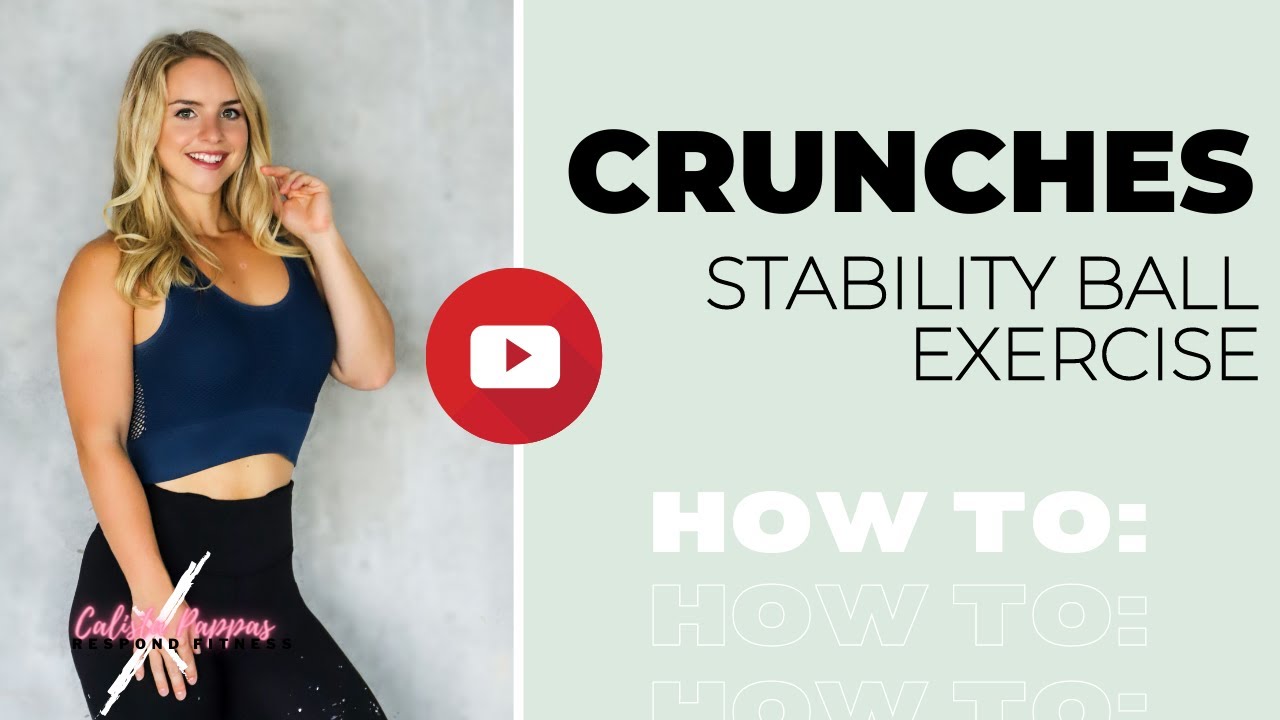 Stability Ball Crunches Tutorial - YouTube