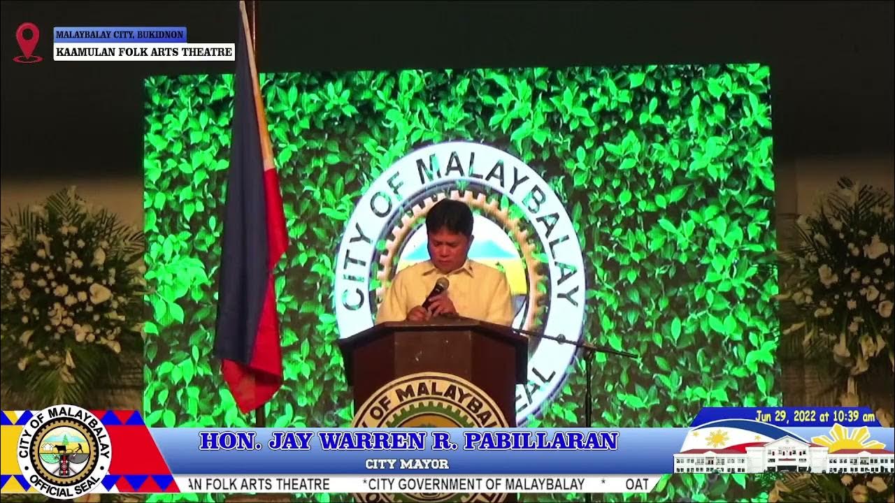 Inaugural Speech of the Malaybalay City Mayor-Elect Atty. Jay Warren Pabillaran - YouTube