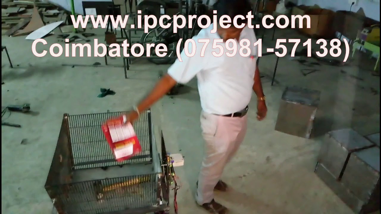 Automatic motorized shopping trolley with ir sensor / Automatic man ...